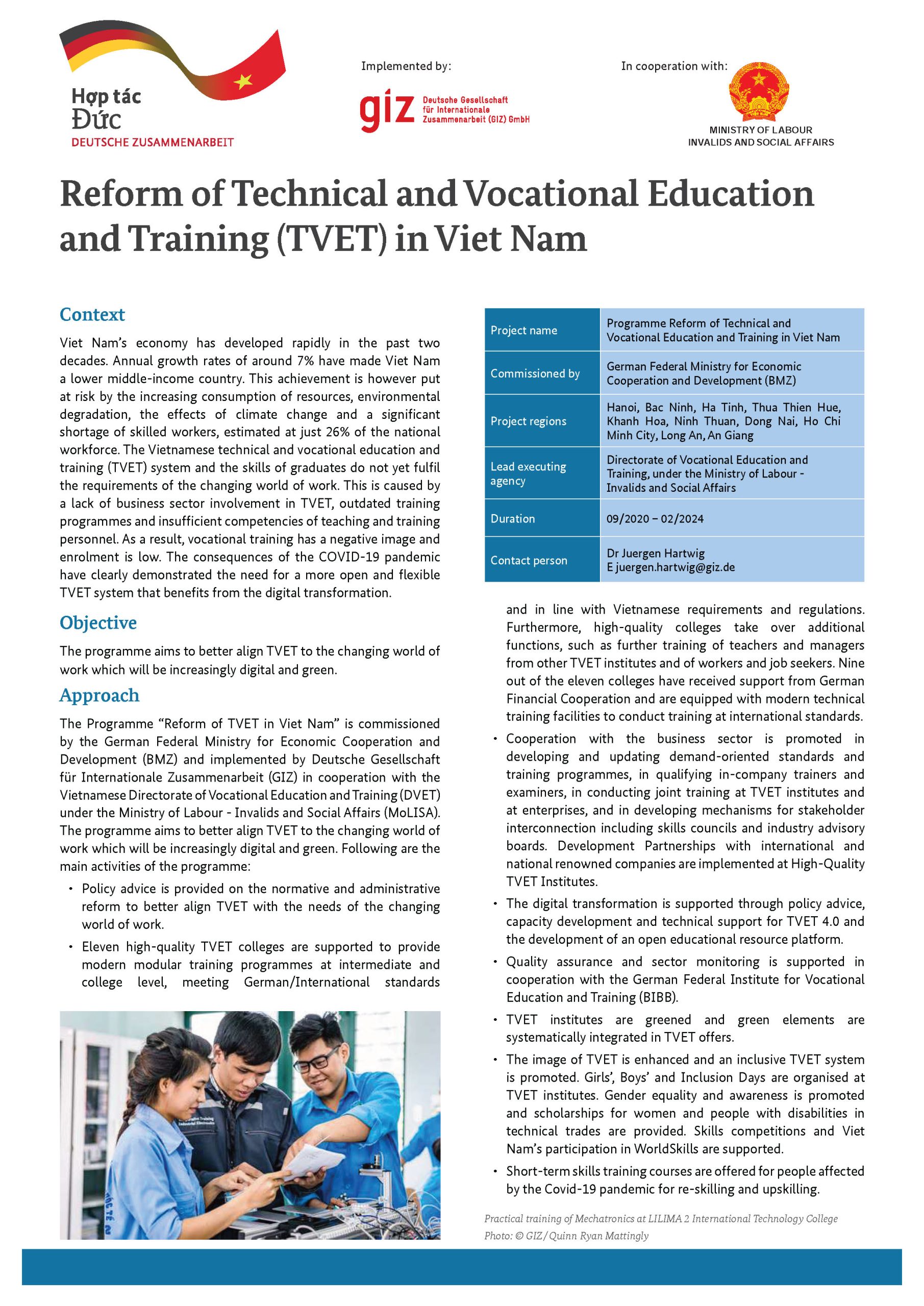 Programme overview – TVET